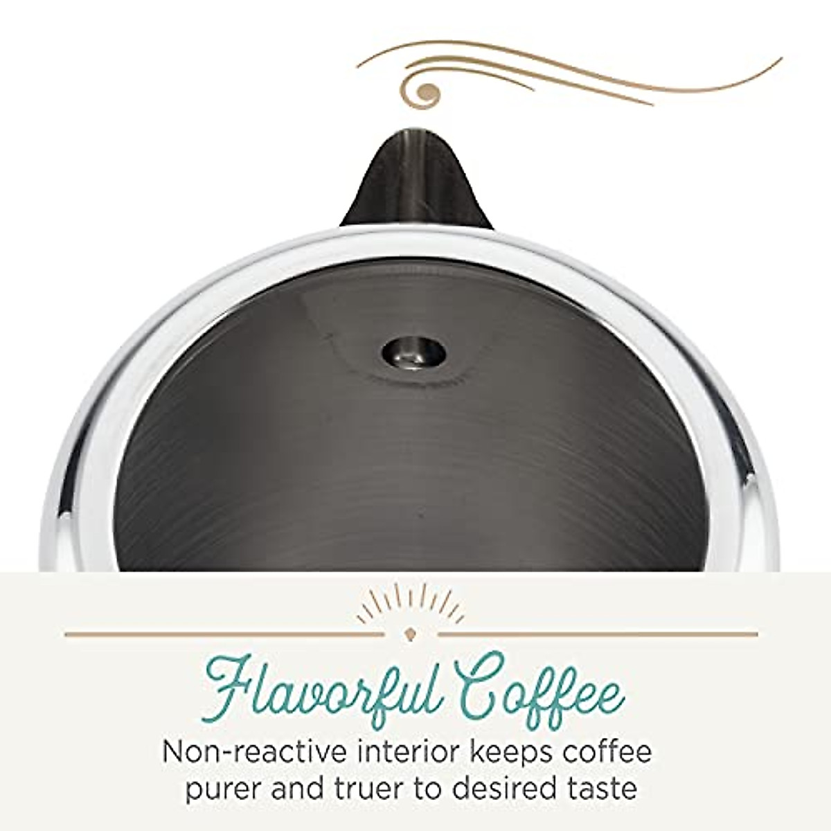 Farberware 47053 Classic Stainless Steel Yosemite 12-Cup Coffee Percolator, 12 Cup Coffee Maker, Silver