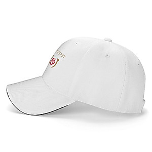 TOROM Adult Adjustable Dad Hat Kentucky Derby Snapback Cap Baseball Cap Denim Twill Plain Hat White