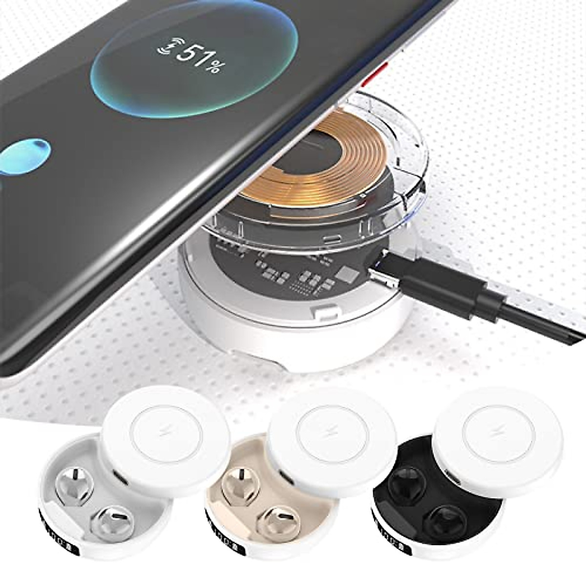 #6Y19wi X6 5 1 Semi in Ear Mini Sports Headphone Wireless Charging Pad for 13 Display Earphone