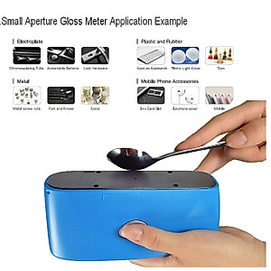 VTSYIQI Micro Aperture Gloss Meter 60 Degree Small Aperture Glossmeter for Paint Ink Test with Measuring Aperture 2 * 3mm Test Range 0 to 600GU Repeatability 0.2% GU