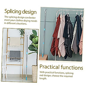 CHILDWEET for Tool Home Hanger Shutters Stainless Steel Garment Coat Metal Room Reacher Balcony Extending Hanging Dressing Extended Props Telescopic Reach Drying Sky- Telescoping Splicing