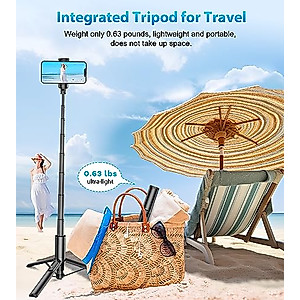 Gahenwo 60" Phone Tripod & Selfie Stick with Remote for Cell Phone 4"-7", Portable Smartphone Tripod Stand Compatible with iPhone Android, Lightweight Travel Tripod for Selfies Video Recording Vlog
