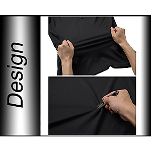 Pique Polo Shirts Men Dry Fit Golf Shirts Long Sleeve Polo Shirts for Men Tactical Polo Mens Polo Wicking T-Shirts for Men Black