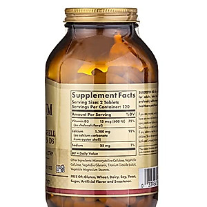 Solgar, Calcium "600", from Oyster Shell with Vitamin D3, 240 Tablets - 2pc