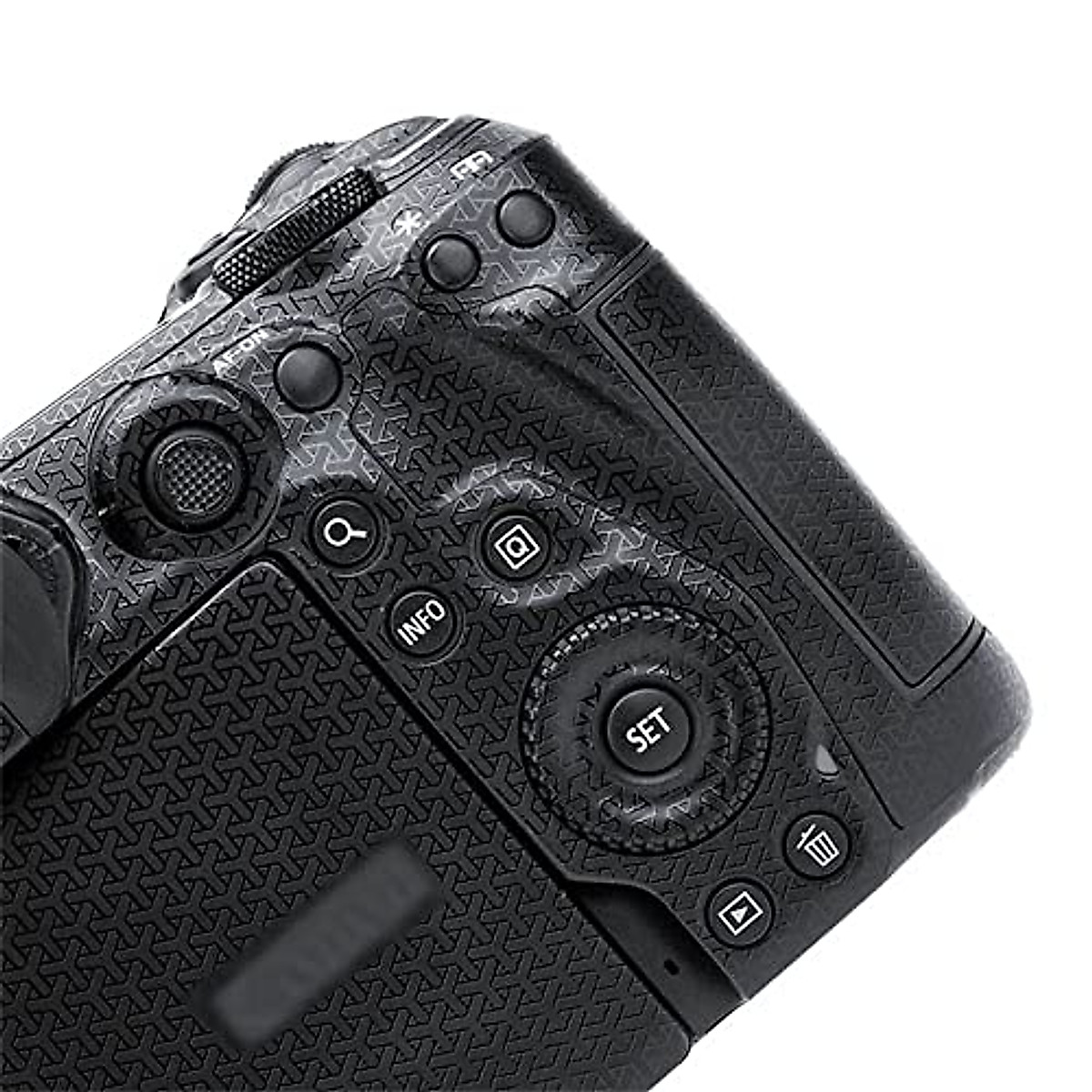 Anti-Scratch Anti-Wear Camera Skin Cover Protector Film for Canon EOS R6 Camera Body Protective Decoration Sticker - Woven Black