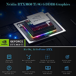 [Gaming PC] Mini PC Intel i9-12900H & GeForce RTX 3050Ti 8G GDDR6 14C/20T RGB Lights Mini Desktop Computer, 32GB RAM 1TB PCIE4.0 SSD, 2.5G LAN 2X HDMI Type-C WiFi 6E BT5.3, Windows 11 Pro