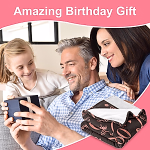 60th Birthday Gifts Blankets for Women,Happy 60th Birthday Unique Gifts Throw Blanket for Women Him or Her Women,60thBirthday Decorations Gift Ideas Best Birthday Blanket Rose Gold