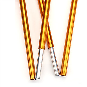 Tent Poles Replacement, Lightweight Tent Pole Repair Kit -24 Sections Aluminum Alloy Anti-UV Windproof Waterproof Tent Poles Awning Poles for Outdoor Camping