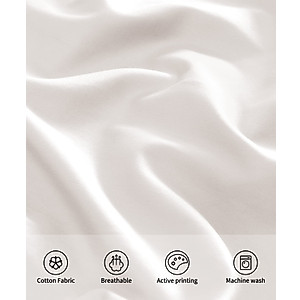 Warmstar Cotton Pillow Cases Standard Size Set of 2, 600 Thread Count Pillowcases 20x26 Inches, Soft Long Staple Cotton Pillowcases Breathable with Envelope Closure,White