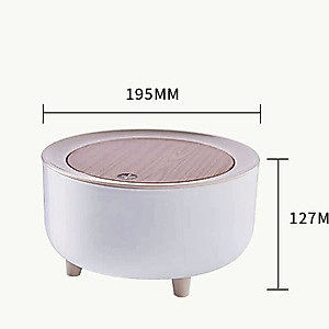 MFCHY Mini Desktop Trash Can Simple Press Trash Can Student Dormitory Bedside Table Round Trash Can Kitchen Trash Can