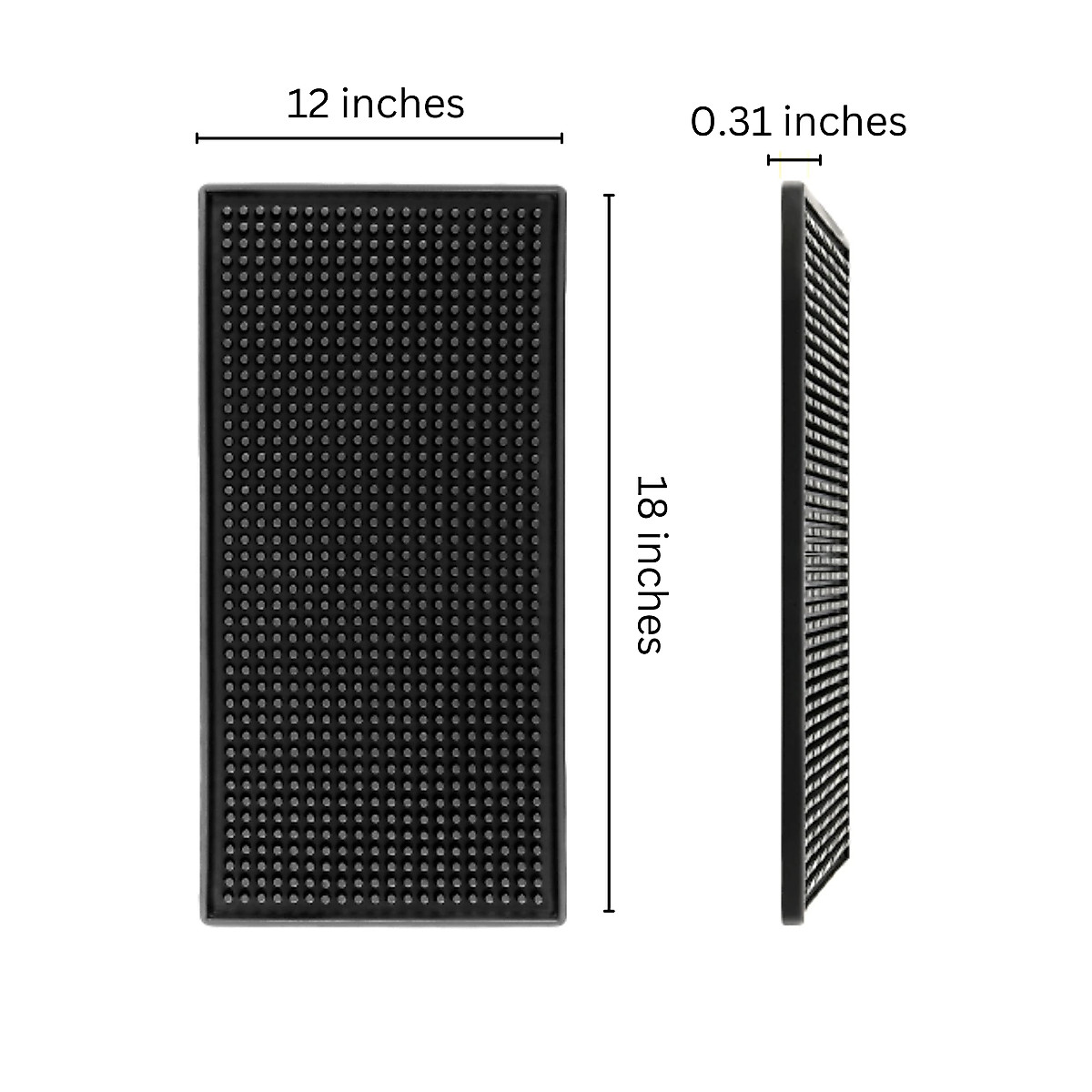 SYOLOS 1 piece Premium Bar Mat 18 x 12 inches - Versatile and Durable Bar Mats for Countertop, Coffee Bar Mat, Glass Drying Mat - Non Toxic Bar Spill Mat