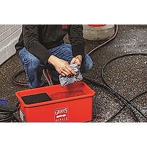 Griot's Garage 10295 Microfiber Plush Edgeless Wash Cloths (Set of 2),Gray,Small