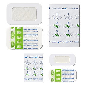 Curad Soothe and Cool Clear Gel Bandages, Assorted, Clear, 8/Box
