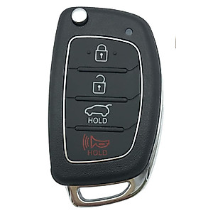 2PCS Replacement Keyless Entry Flip Folding Key Fob Case Shell fit for 2013 2014 2015 2016 Hyundai Santa fe Sonata Tucson Key Fob Cover