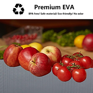 HOMPAL Cabinet Shelf Liner, Drawer Liner, Kitchen Cabinet Liners for Shelves, Non-Slip Wire Shelf Liner Plastic Pad Cabinet Mat Drawer Liners for Kitchen, Fridge, Storage(17.5" x 59" x 3 Rolls)-Grey