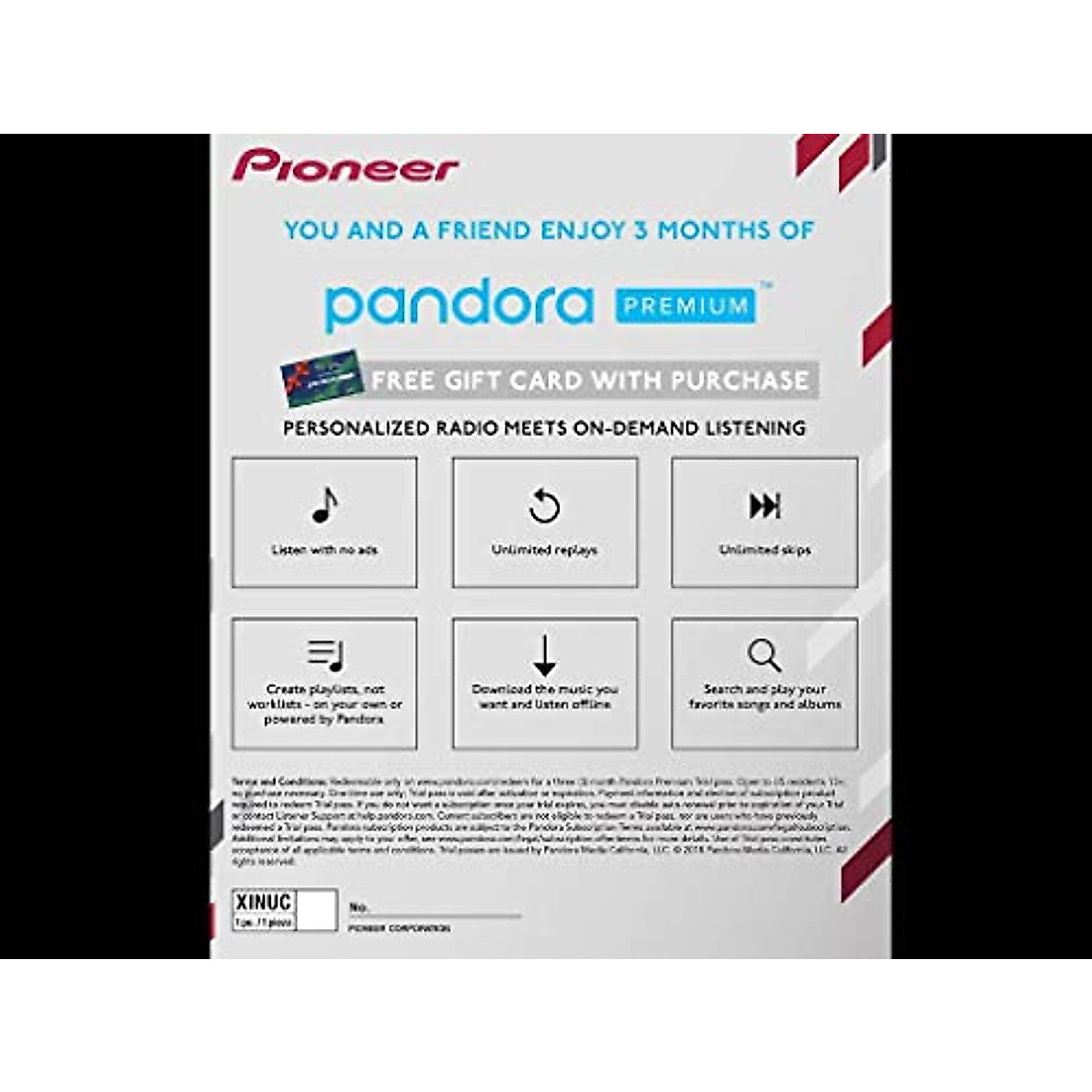 Pioneer MXT- S3166BT Digital Media Receiver + (4) 6.5" 2 Way Speaker Bundle with Pandora Premium Trial
