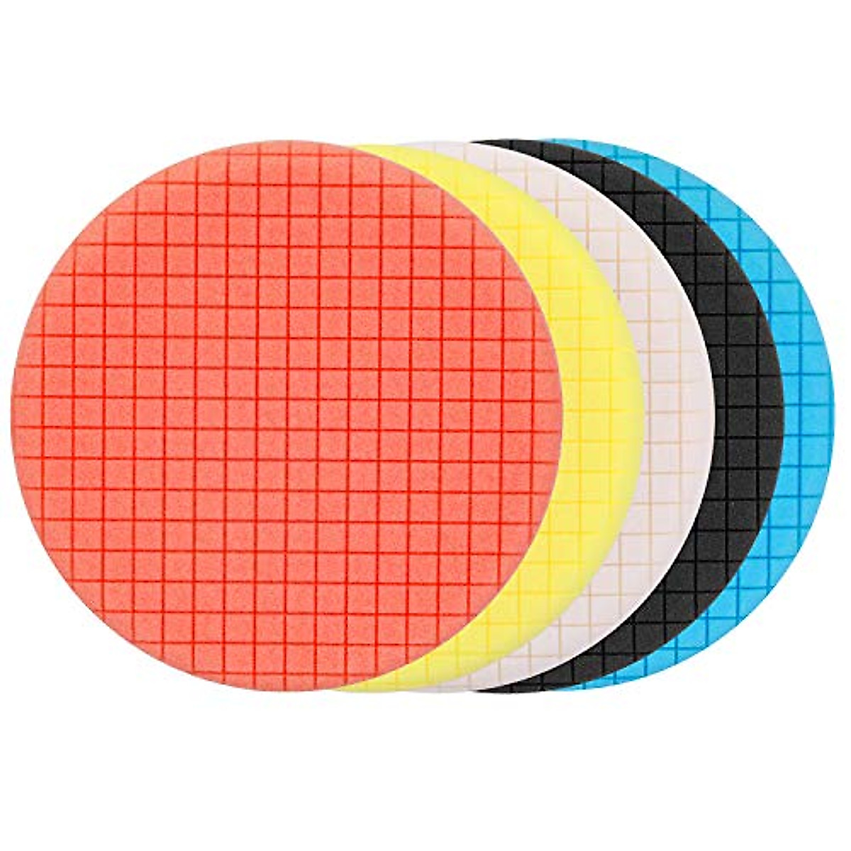 Makitoyo 5PCS 6 Inch Compound Buffing Sponge Pads，Compound Buffing Pads for Car Polisher Sanding, Polishing, Waxing,Polishing Pads Kit