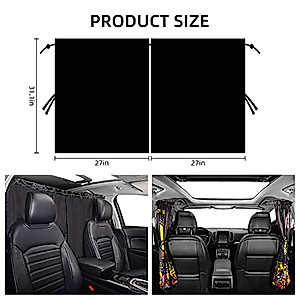 YJGF Car Divider Curtain Sun Shade for Window baby,Windshield Sunshade, Privacy Sunshade Curtain for Camping Air Mattress (Black)