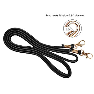 Bobrand Premium Leather Crossbody Strap Replacement for Touch Screen Cross Body Shoulder Bag Wallet Purse Wristlet Bags Straps Handbag Long Thin Strap Black (2 Pack) 49inch