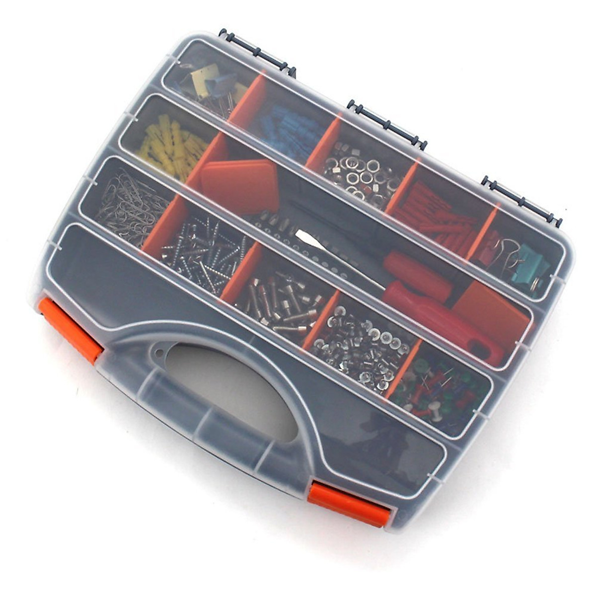 TOPIND Fishing Tackle Box Double-Sided, Transparent Fish Tackle Storage with Adjustable Dividers, Plastic Fishing Organizer Boxes for Fishing Lure Bait Hooks
