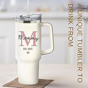 Personalized Custom Mama Tumbler, Mama Tumblers With Handle And Straw, Mothers Day Tumbler Gifts, Mommy Cups, Gifts For Moms, Birthday, Christmas