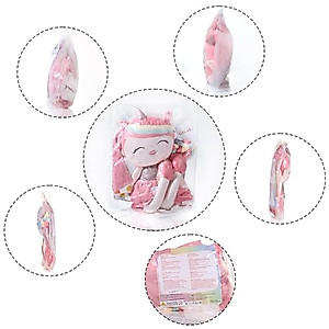 GAGAKU Plush Baby Girl Dolls 17'' Soft Unicorn Stuffed Animal Rag Doll for Girls Unicorn Gift Toys with Gift Bag - Pink