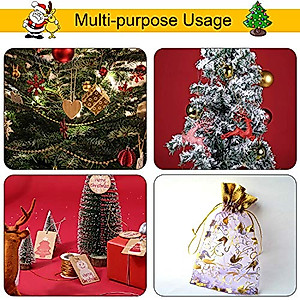 2 Rolls Metallic Elastic Cords Stretch Cord Ribbon Metallic Tinsel Cord Rope for Craft Making Gift Wrapping, 1 mm 55 Yards (Gold and Silver)