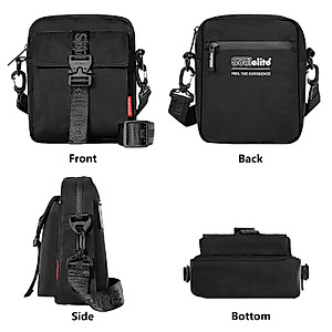 Soulelite Small Sling Bag Cell Phone Bag Wallet Crossbody Bags for Women/Men, Durable and Waterproof, Suitable for Casual Sports, Commute, and Outdoors -Black