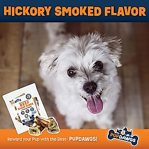 PUPDAWGS Single Ingredient Dog Bones - Made in USA - Beef Shank Bones - (3 Piece Pack)