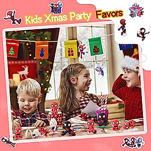 Spider Birthday Party Favors for Kids, 24pcs Mini Mochi Easter Egg Fillers Gift Squishy for Kids, Cute Squishies Pack Gift for His Amazing Friends Boys Girls, Bulk Things Used for Easter Eggs Hunt Treasure Box Prizes Goodie Pinata Filler