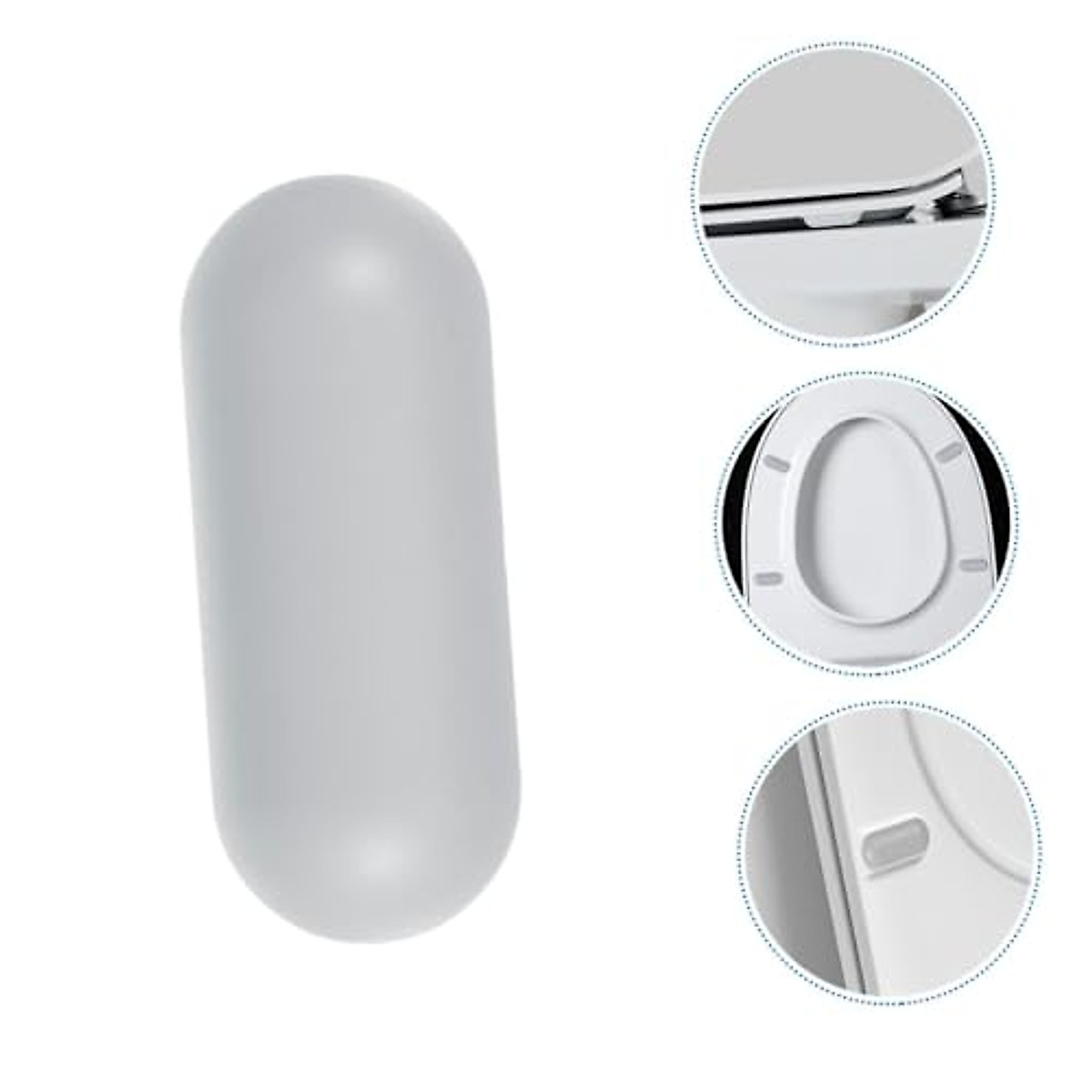 LIFKICH 8pcs Toilet Seat Cover Toilet Seat Stoppers Bidet Parts Replacement Toilet Bumpers for Seat Toilet Lid Seat Pad Toilet Lid Bumper Bidet Bumpers for Toilet Seats Ldpe Grey