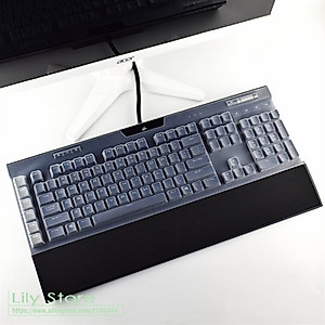 for Corsair K95 RGB Platinum Wired Gaming Mechanical Keyboard Cover Skin Film Office Desktop Anti Dust Cover Silicone Protector (Size : Clear)