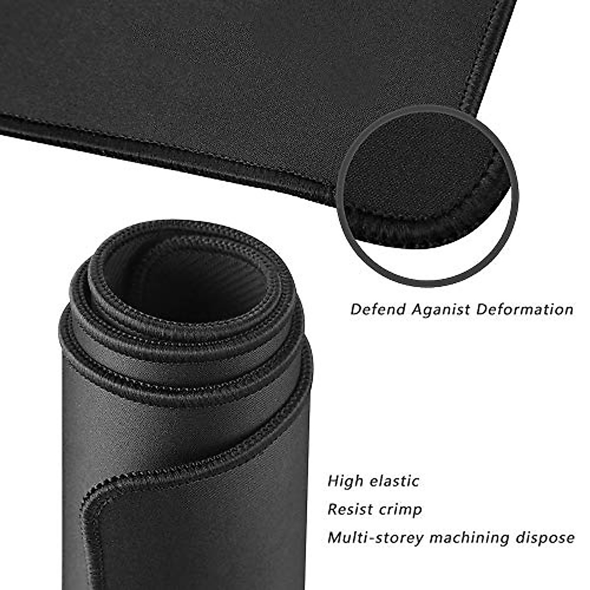 KINPLE Large Gaming Mouse Pad, Extended Soft Keyboard Mat Desk Pad Mousepad for PC Laptop Study Computer Gamer (90x40 j-001)