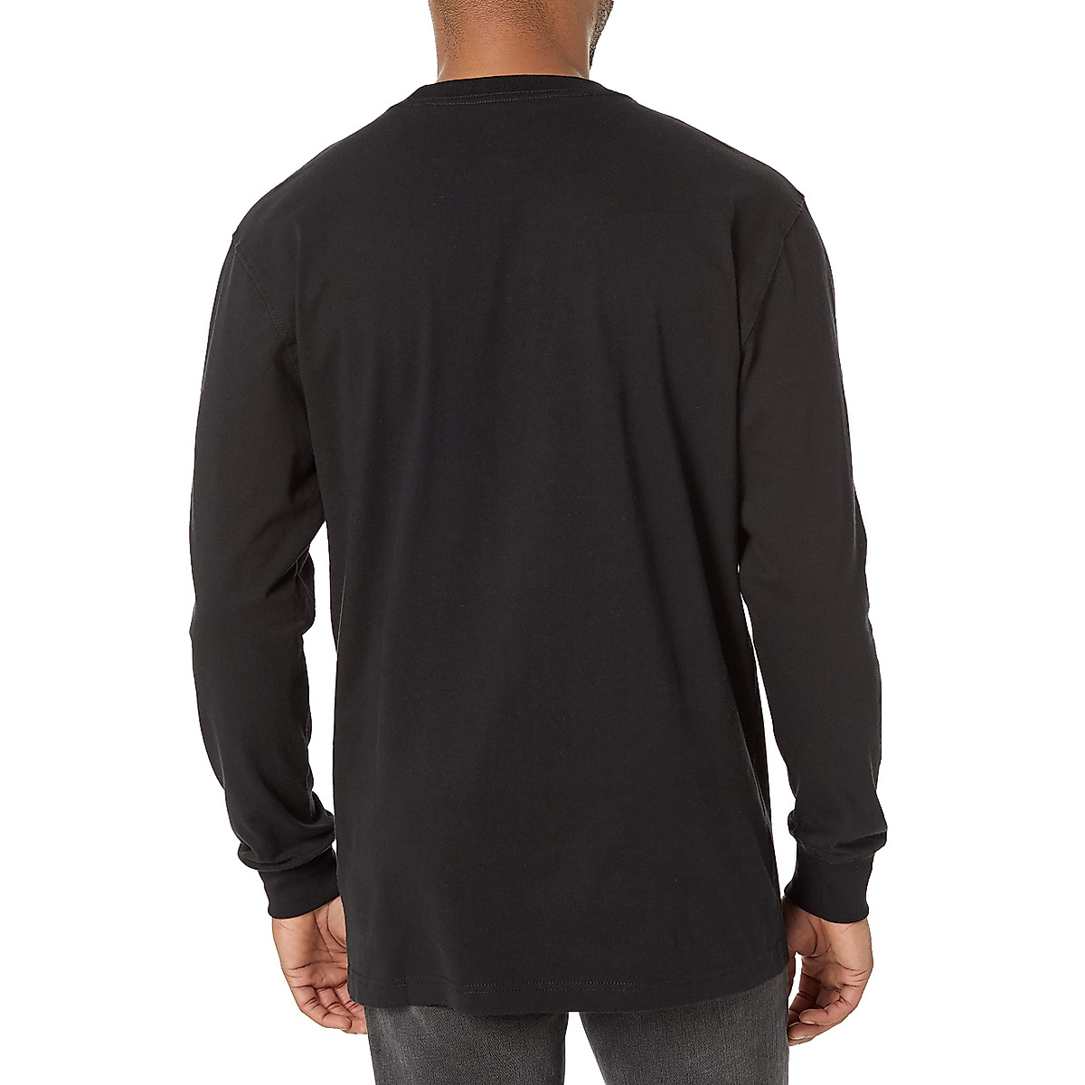 Dickies Men's Big & Tall Long Sleeve Tri-Color Logo Graphic T-Shirt, Knit Black, Large