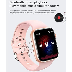 HCHLQL Smart Watch for Android iOS Compatible iPhone Samsung, 1.75'' Touchscreen Fitness Tracker Bluetooth Smartwatch with Call/SMS/Heart Rate/Pedometer for Men Women Kids (Orange)