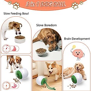 Salodal Interactive Dog Treat Dispenser Ball, 6.25'', 1.7L, Adjustable Food Leak Opening, for IQ Training & Slow Feeding, Large Dog Toy