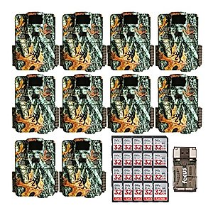 Browning Trail Cameras Strike Force Pro X 20MP Game Camera (10-Pack) Bundle with 32GB Memory Cards (20-Pack) and Card Reader (31 Items)