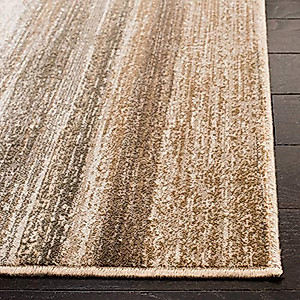 SAFAVIEH Vintage Collection 8' x 10' Caramel VTG172 Modern Stripe Distressed Premium Viscose Area Rug
