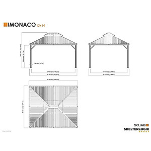 Sojag Monaco Champagne 12 ft. x 14 ft. Gazebo