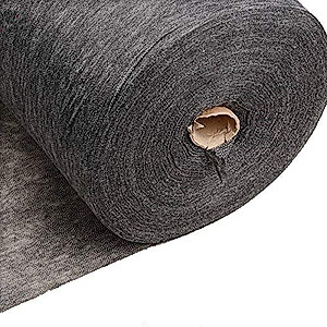1 Yard Charcoal Gray Interfacing Non Woven 45g/sqm One Side Fusible 58-60"Wide