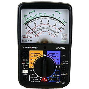 Tekpower TP8260L Analog Multimeter with Back Light, and Transistor Checking Dock
