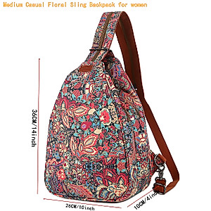 Women's Small Sling Crossbody bag Casual Backpack Purse for Outdoor Travel Hiking Backpack Colorful XB-17 (HS)