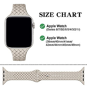 OHOTLOVE Silicone Slim Bands Compatible with Apple Watch Band 38mm 40mm 41mm 42mm 44mm 45mm 49mm, Slim Thin Narrow Sport Strap Breathable Wristbands for iWatch Ultra Series SE 8 7 6 5 4 3 2 Women Men