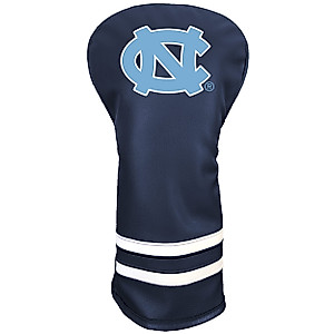 Team Golf NCAA North Carolina Vintage Driver Headcover - Printed Team Golf NCAA Vintage Driver Golf Club Headcover, Form Fitting Design, Retro Design with Fleece Lining for Extra Club Protection