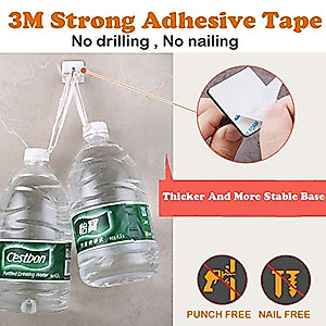 4 Packs Adhesive Hooks, Veriya Stainless Steel Self Adhesive Door Hook Wall Hanger, Heavy Duty Hanging Holder, Stick on Wall, Door, Bathroom Toilet Kitchen Office Closet Cabinet (Silver)