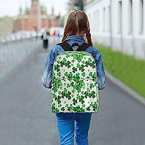 GAIGEO St Patricks Day Shamrock Large Laptop Backpack, Backpack Hiking, College Backpack with Laptop Compartment, Backpack for Work