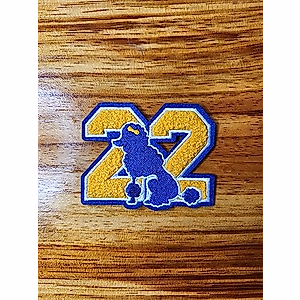 3" Sigma Gamma Rho Blue and Gold "22" Iron on Chenille and Embroidered Patch