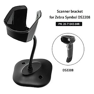 Universal Barcode Scanner Holder Compatible with Zebra Symbol DS4308, DS2208, DS2278, DS4608, DS8108 - PN: 20-71043-04R, Versatile Scanner Stand for Multiple Models