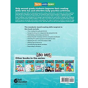180 Days™: Includes 6 Assorted Second Grade Workbooks to Practice Math, Reading, and Sight Word Skills for 2nd Grade Practice Workbook for ... Created by Teachers (180 Days of Practice)
