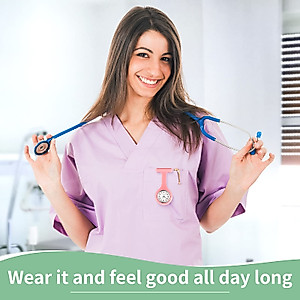 15 Pcs Silicone Nurses Watch Lapel Clip on Watches Stethoscope Nurse Pocket for Men Nursing Fob with Second Hand Doctor Students Graduation Gifts Office Travelling Hiking, 15 Colors